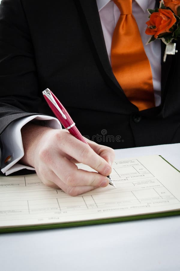Man signing a document stock photo. Image of official - 93059204