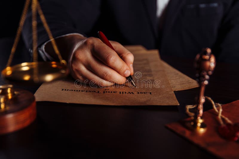 Signing Last Will and Testament Stock Photo - Image of colour ...