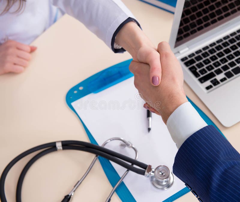 Man Signing Medical Insurance Contract Stock Photo - Image of care ...
