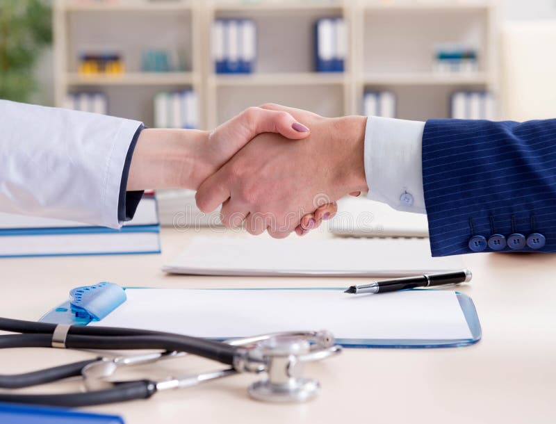 Man Signing Medical Insurance Contract Stock Photo - Image of ...