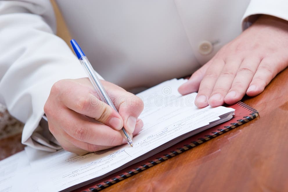 Man signing paper stock image. Image of agreement, contract - 30379415