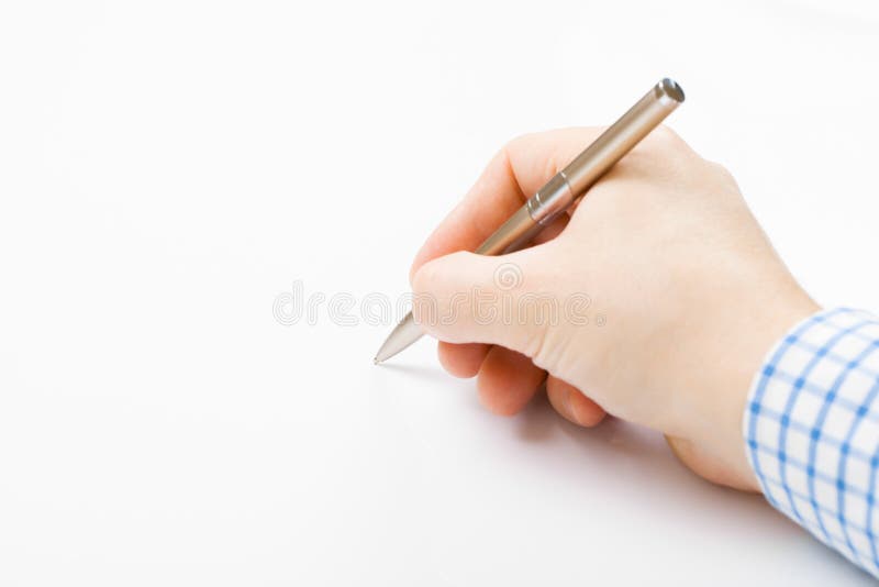 Man Signing or Writing Something - Close Up Shot Stock Photo - Image of ...