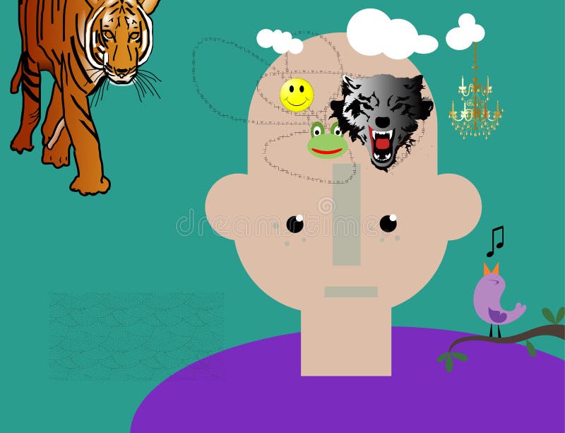 Man Signs of Mental Health Problems Stock Illustration - Illustration ...