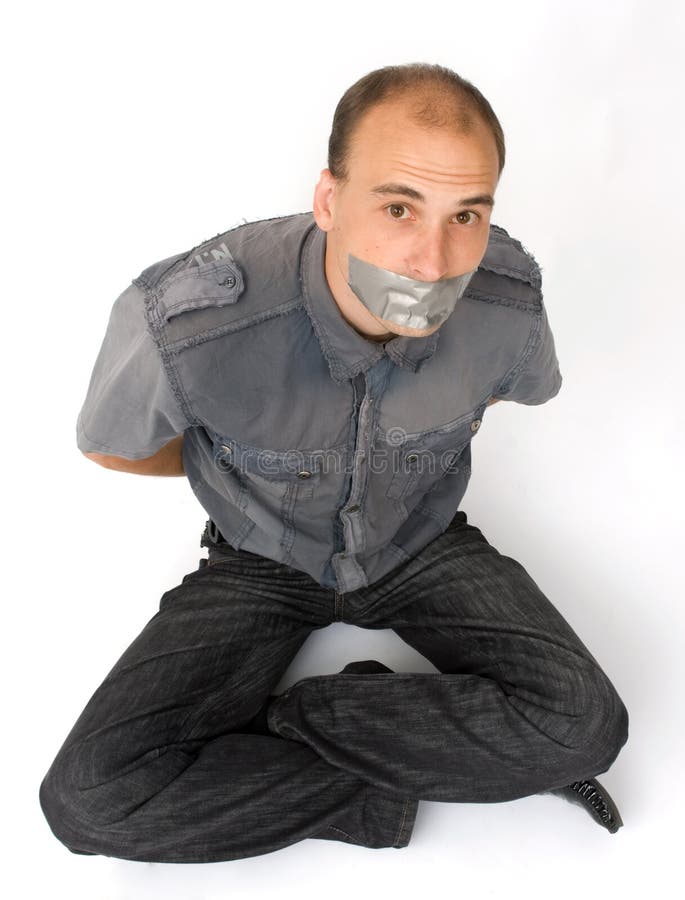 Man silenced stock image. Image of mute, face, insulating - 10302221