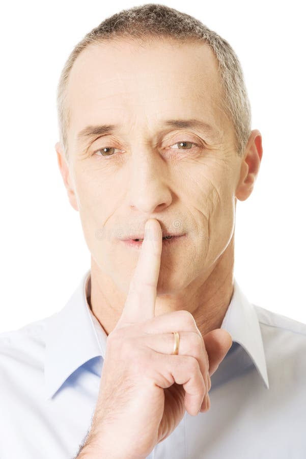 Man with silent gesture stock photo. Image of gesture - 50126430
