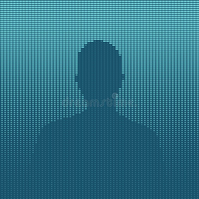 Man Silhouette Blue Illustration Stock Image - Image of computer, style ...