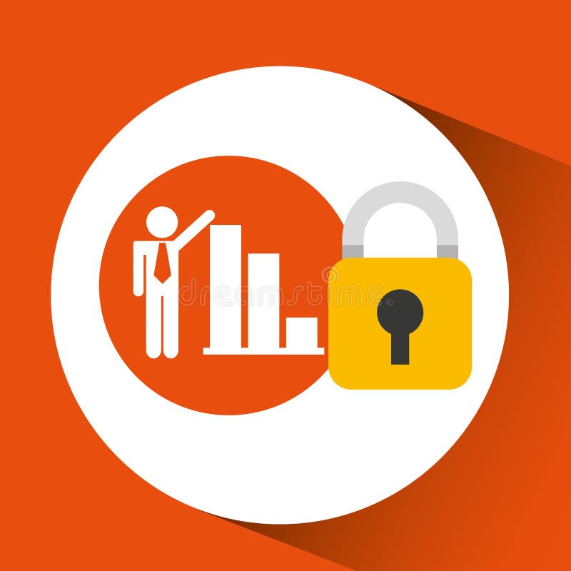 Man Silhouette Business Statistics Protection Stock Vector ...