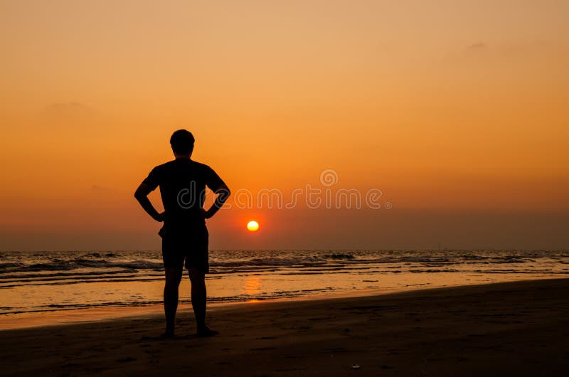 354 Man Silhouette Stand Alone Beach Stock Photos - Free & Royalty-Free ...