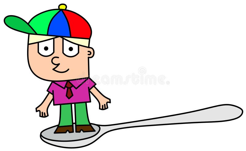 In a spoon stock illustration. Illustration of concept - 126282025
