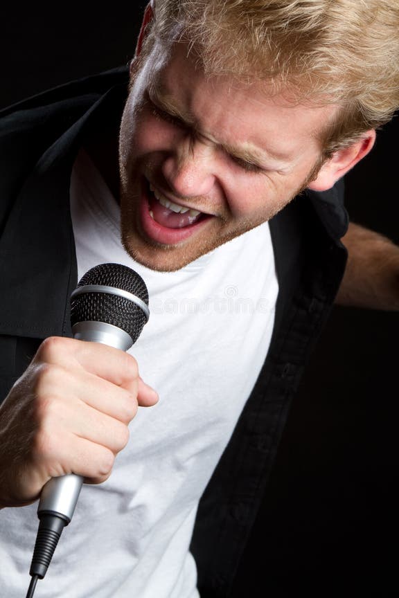 Man Singing stock photo. Image of music, black, rock - 14436930