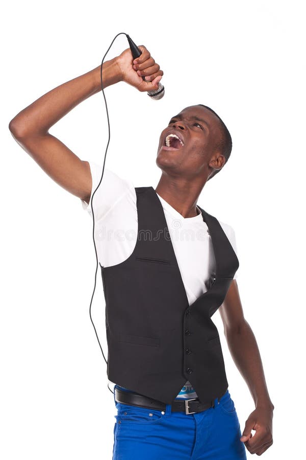 Man singing stock photo. Image of karaoke, people, entertainer - 20556692