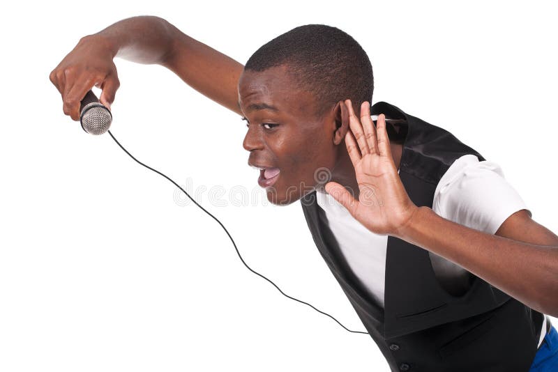 Man singing stock photo. Image of karaoke, people, entertainer - 20556692
