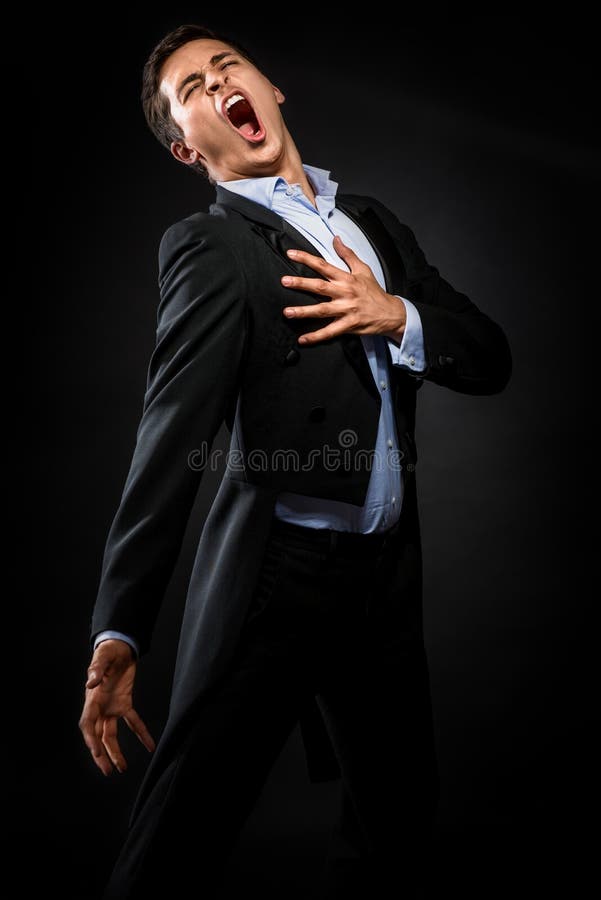 Man singing stock photo. Image of emotional, expression - 32810130