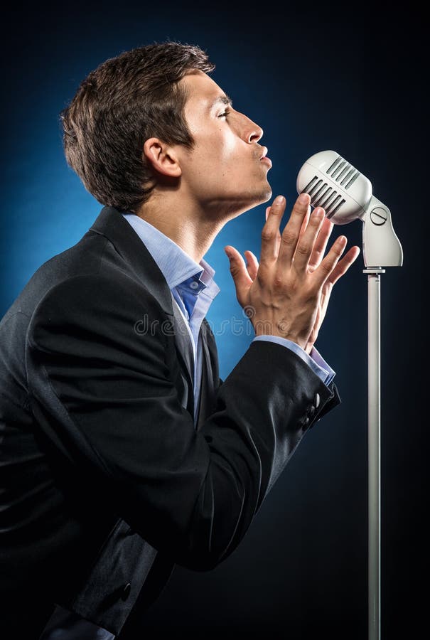 Man singing stock image. Image of male, musician, elegance - 33232785
