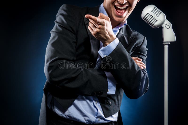 Man singing stock photo. Image of emotional, expression - 32810130
