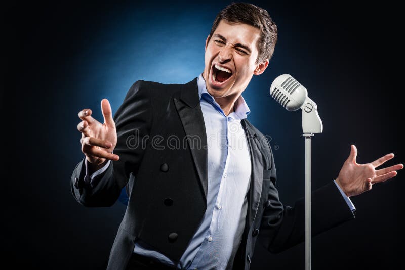 Man singing stock photo. Image of black, people, musician - 33245180