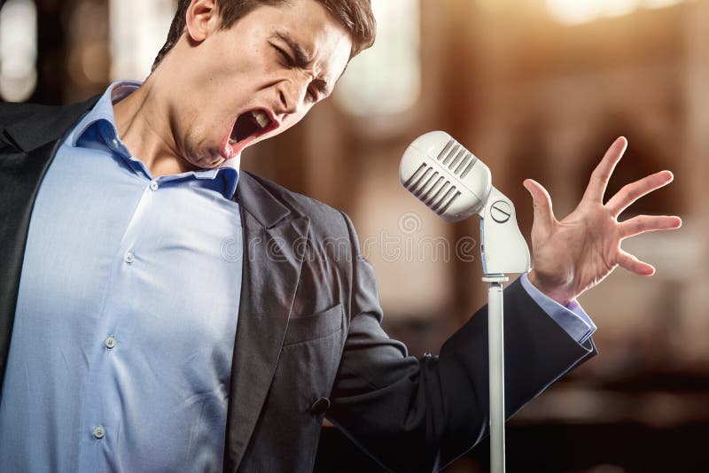 Man singing stock photo. Image of person, handsome, elegant - 33245188