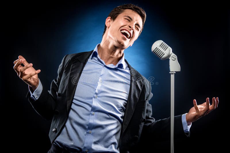 Man singing stock photo. Image of emotional, expression - 32810130