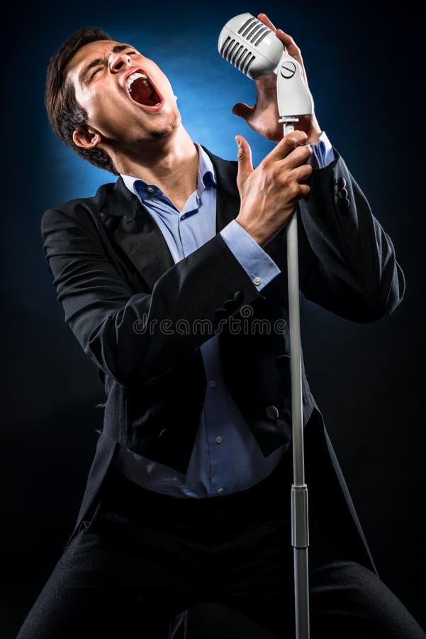 Man singing stock photo. Image of people, elegance, emotional - 35346094