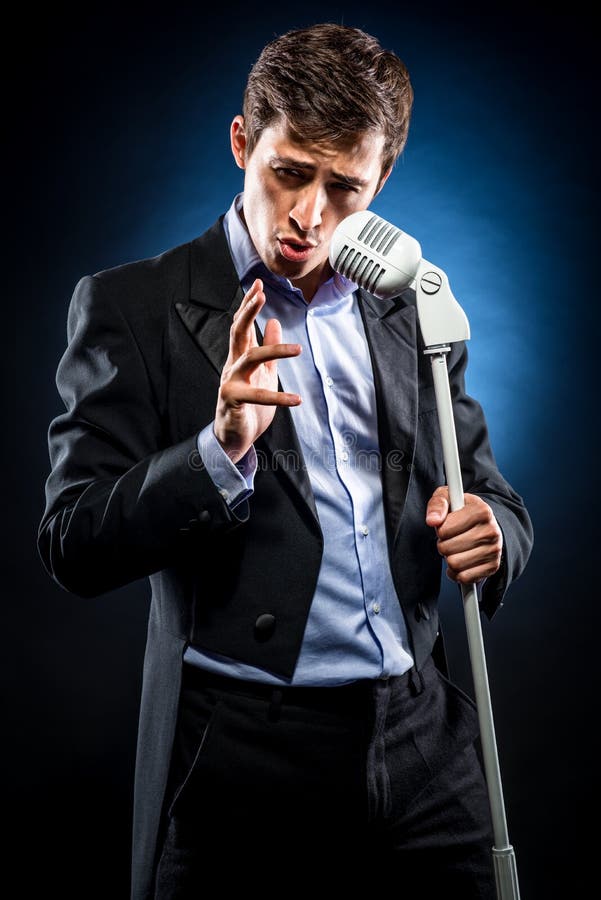 Man singing stock photo. Image of handsome, emotional - 35346096