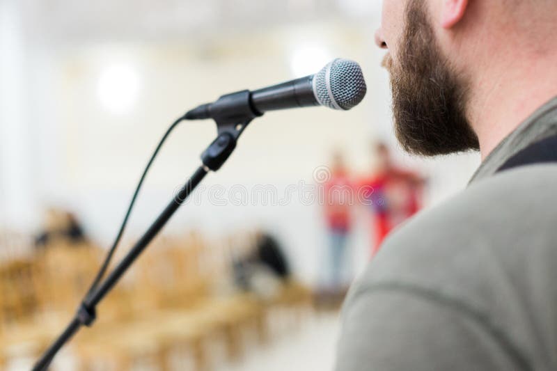 Man Singing and Playing Acoustic Guitar Editorial Stock Photo - Image ...