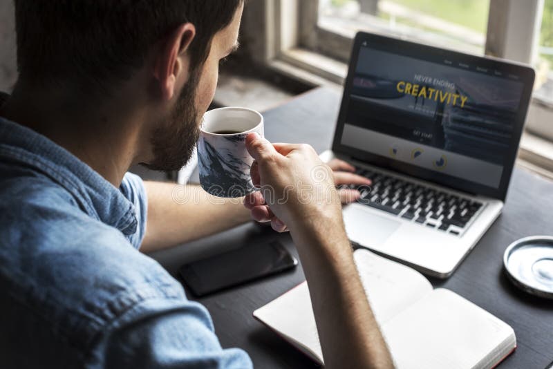 Man sipping coffee stock photo. Image of older, career - 54379510