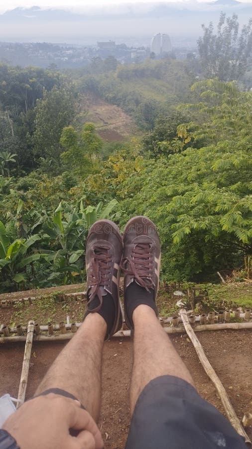 A Man Sit Down Looking for Hills Stock Photo - Image of vacation, hills ...