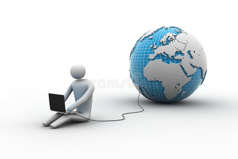 Gold Man Sitting on the Globe Stock Image - Illustration of globe ...