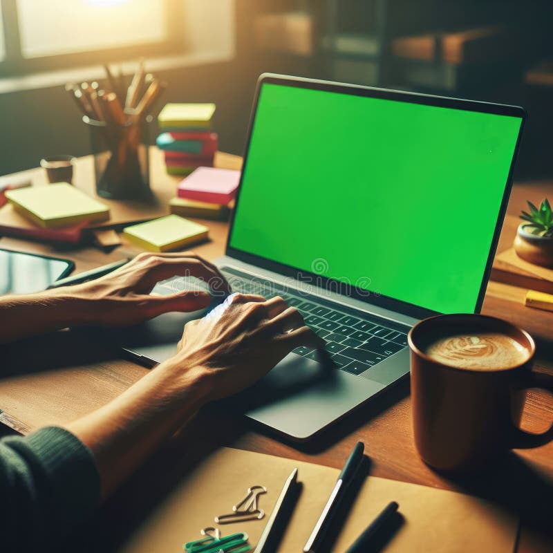 A Man Sits at a Table and Types on a Laptop Keyboard, Remote Work, Work ...