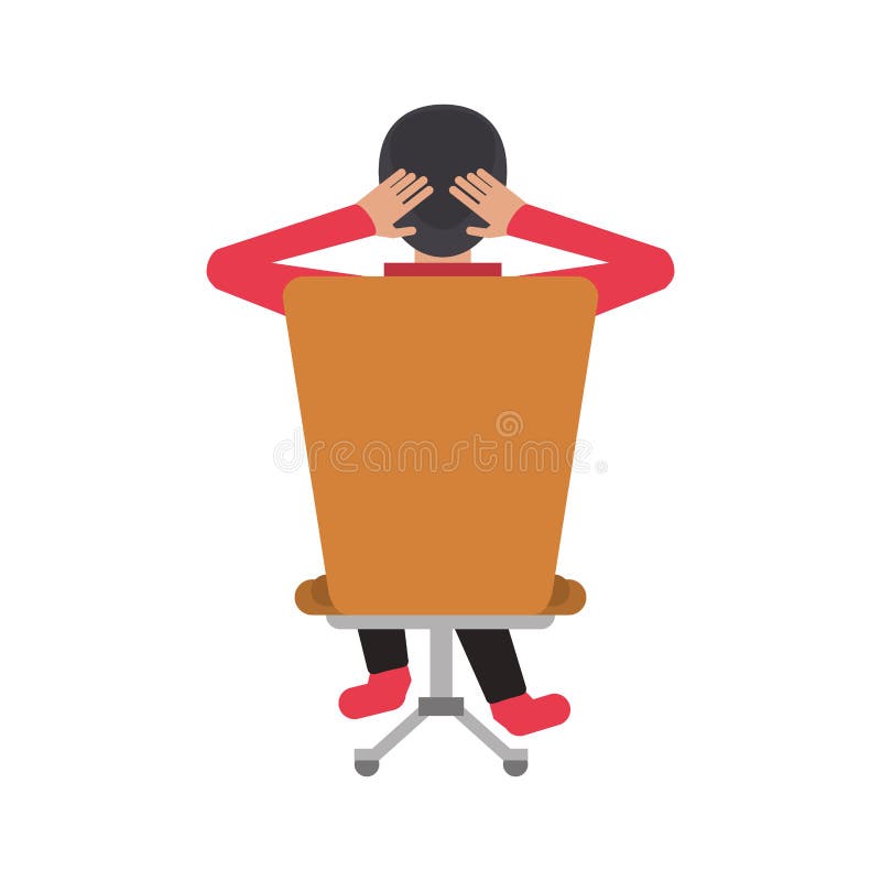 Man Relaxing Chair Back Stock Illustrations – 80 Man Relaxing Chair ...