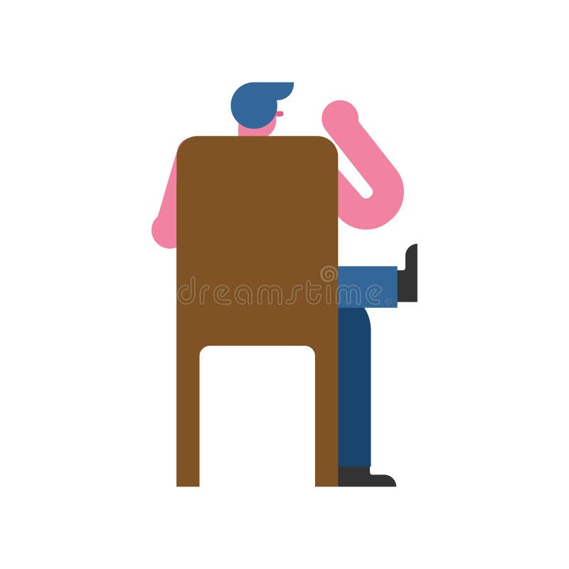 Chair Man Rear View Stock Illustrations – 284 Chair Man Rear View Stock ...