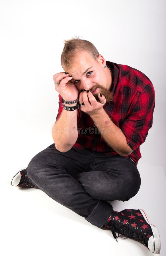 Scared person stock photo. Image of person, scared, glasses - 42307546