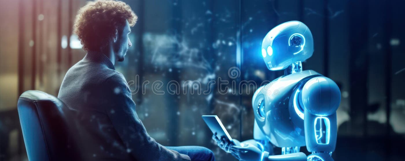 Robot Holding Laptop Stock Illustrations – 581 Robot Holding Laptop ...