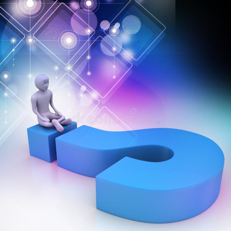Man Sitting Big Question Mark Stock Illustrations – 118 Man Sitting Big ...