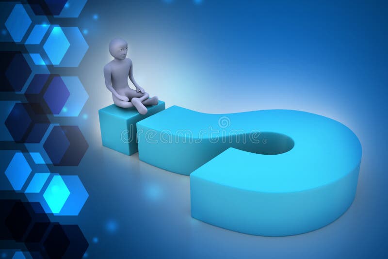 Man Sitting Big Question Mark Stock Illustrations – 118 Man Sitting Big ...