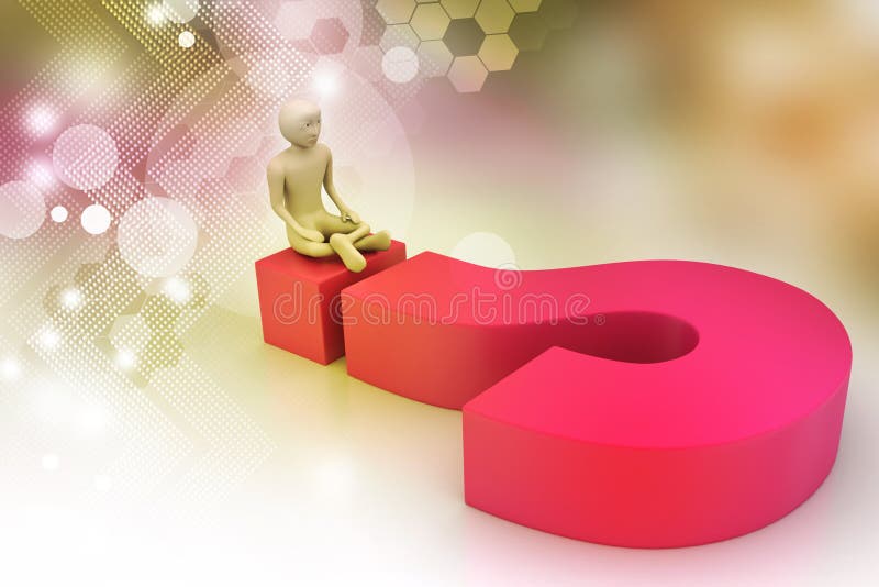 Man Sitting Big Question Mark Stock Illustrations – 118 Man Sitting Big ...