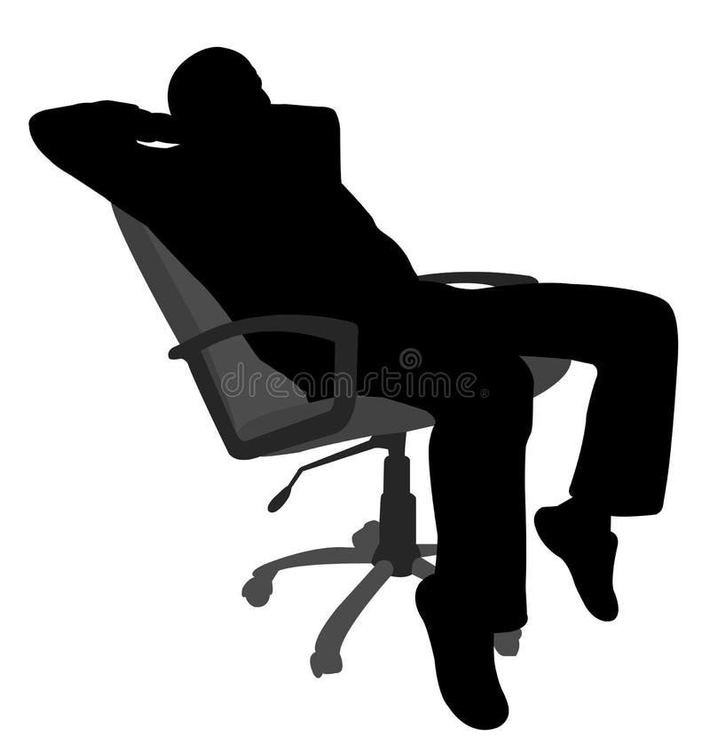 Man sitting and relaxing stock vector. Illustration of relaxing - 187084869