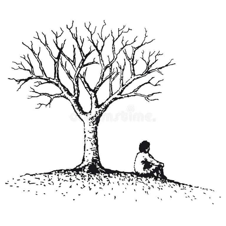 Sitting Alone Nature Stock Illustrations – 1,760 Sitting Alone Nature ...