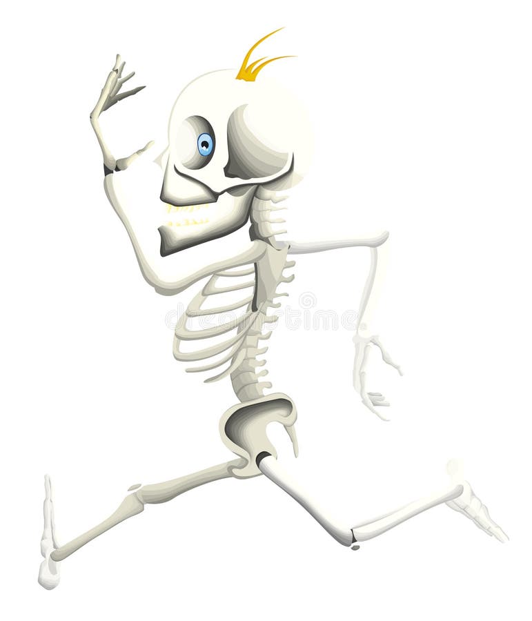 A man skeleton is running stock vector. Illustration of drawing - 105520781