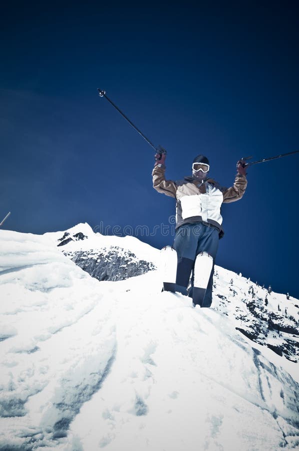 Man ski jump stock image. Image of downhill, landscape - 28963933