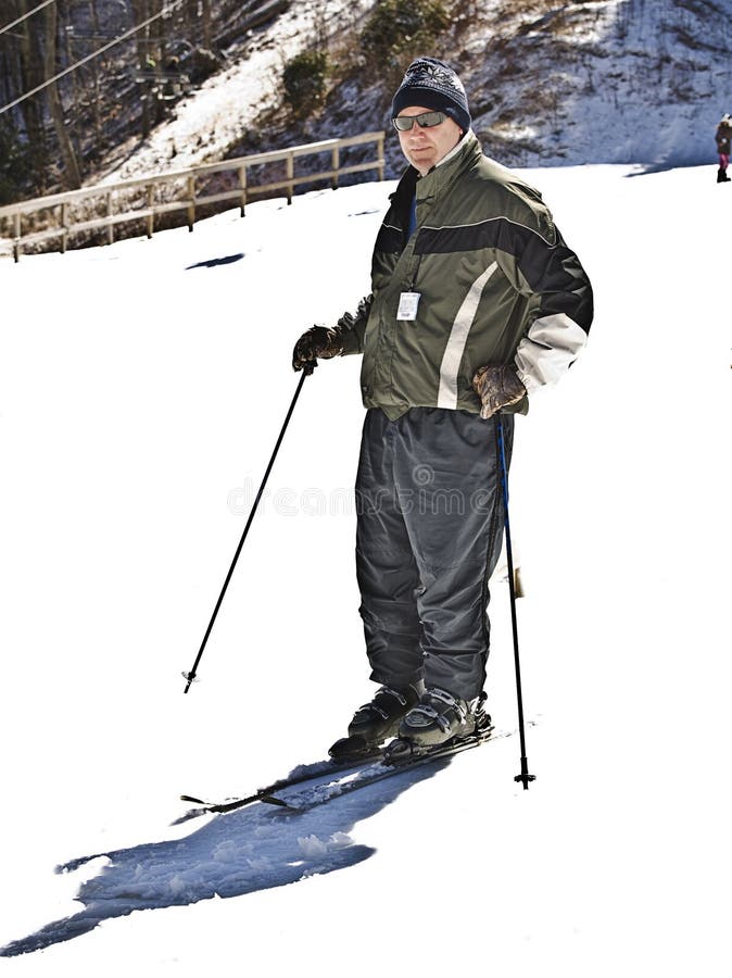 Man at a Ski Resort stock photo. Image of active, skier - 23528656