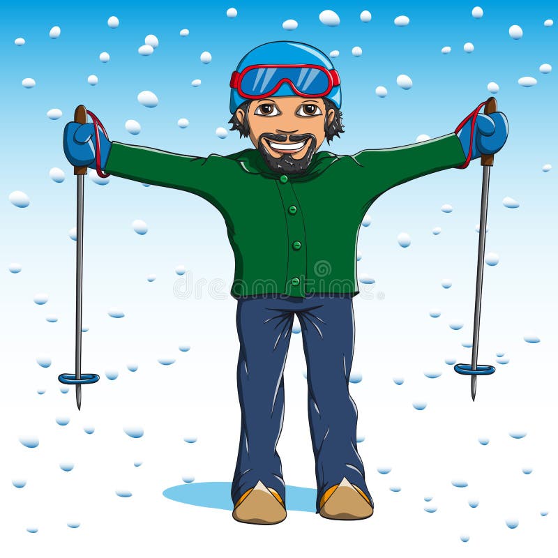 Stick Man Skiing Stock Illustrations – 635 Stick Man Skiing Stock ...