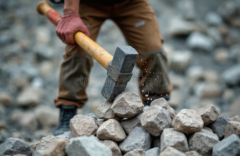 592 Worker Man Big Hammer Stock Photos - Free & Royalty-Free Stock ...