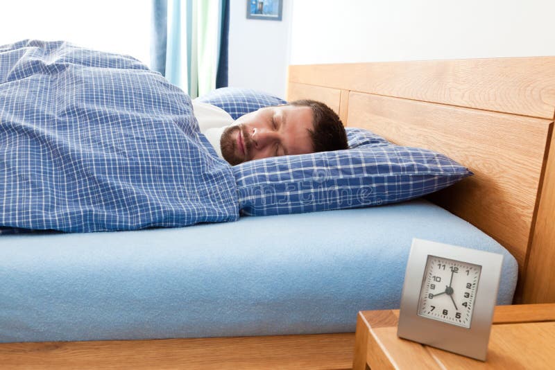 Man sleeping stock photo. Image of night, late, morning - 19116706