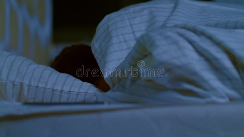 Sleeping Man Ringing Mobile Phone at Night Stock Video - Video of ...