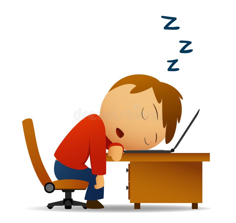 Clipart Person Sleeping At Computer