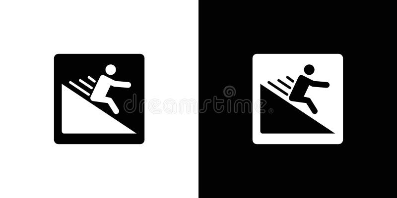 Man Slide on Slope Icon Linear Logo Isolated Stock Vector ...