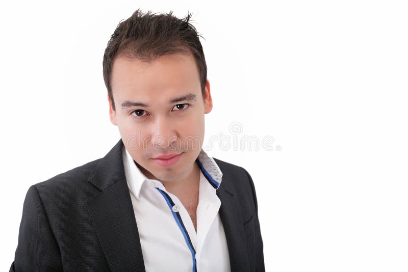 Man slightly smiling stock photo. Image of close, happy - 28942298