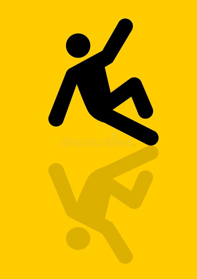 Man slipping icon stock illustration. Illustration of icon - 7710015