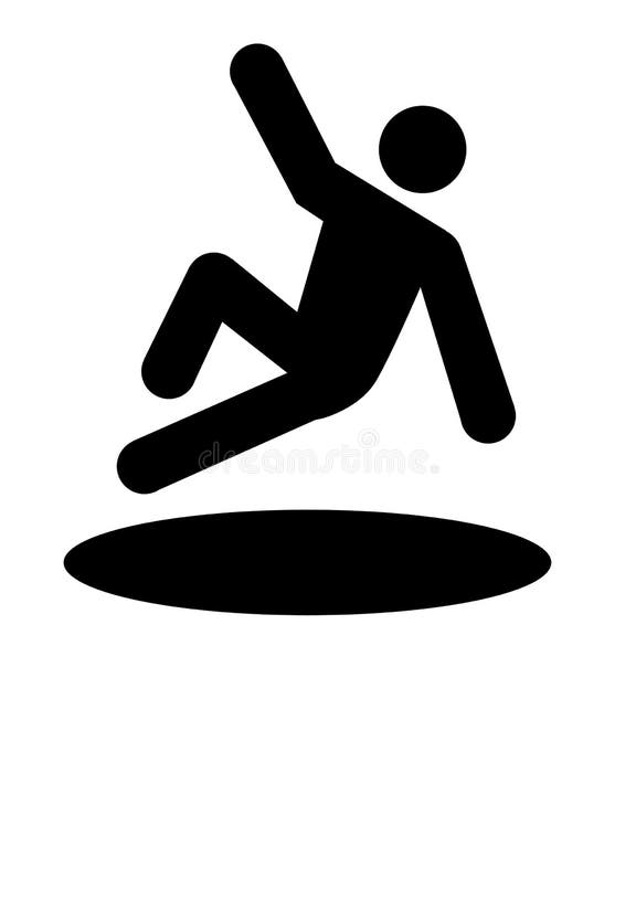 Man slipping icon stock illustration. Illustration of danger - 7711102